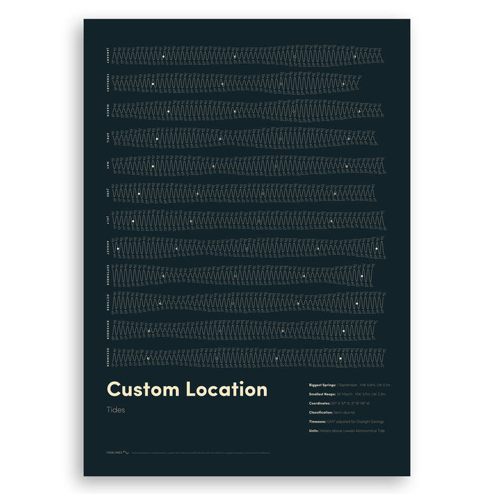 Custom Tide Chart Poster – Tidelines